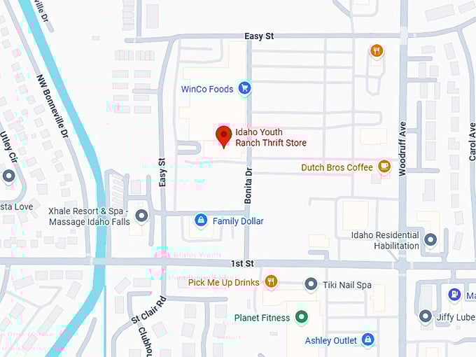 16. idaho youth ranch thrift store map