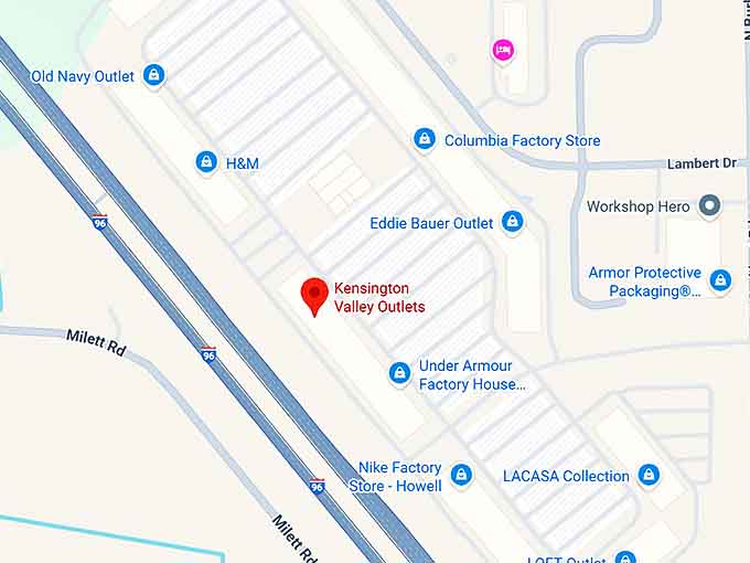16. kensington valley outlets map
