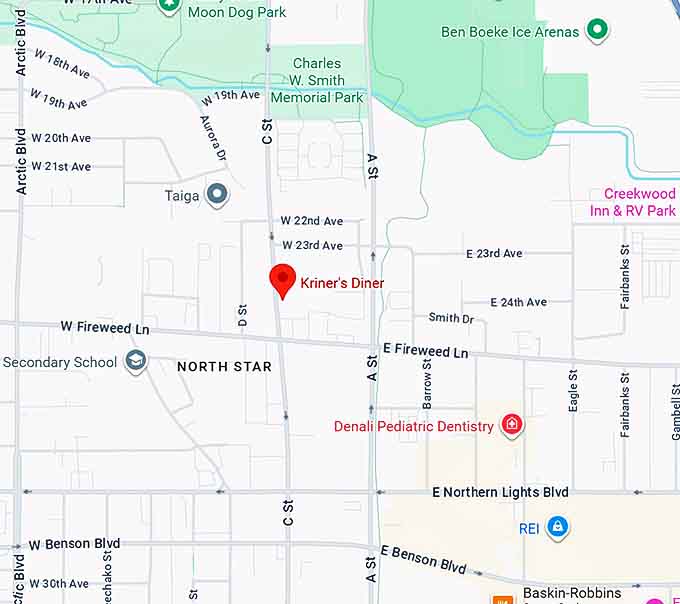 16. kriner's diner map