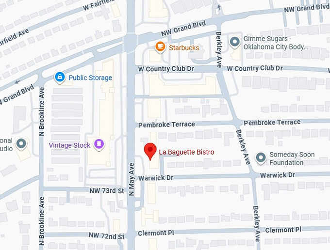 16. la baguette bistro map