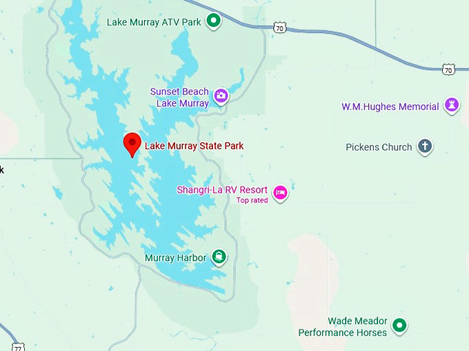 16. lake murray state park map