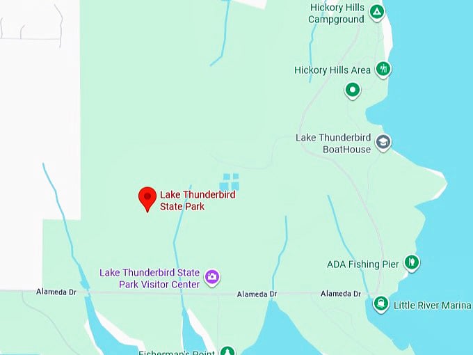 16. lake thunderbird state park map