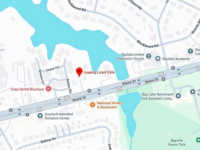 16. leaping lizard cafe map