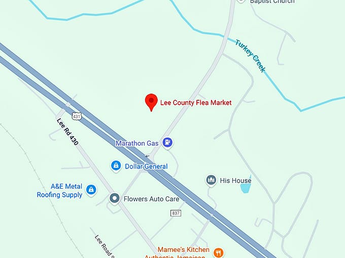 lee county flea market llc map