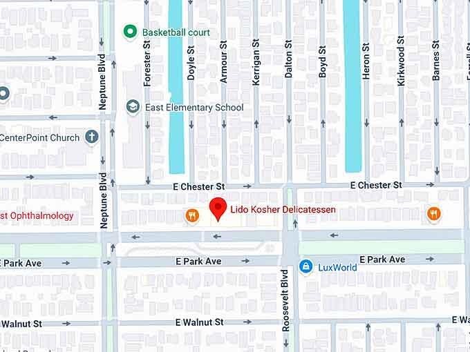 16. lido kosher delicatessen map