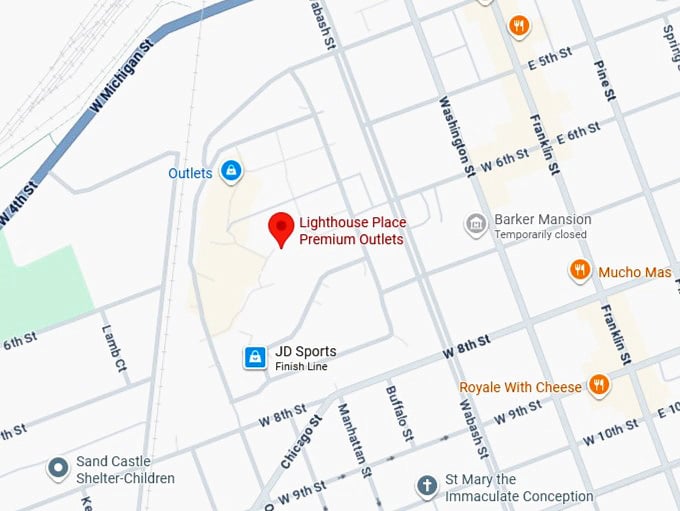 16. lighthouse place premium outlets map