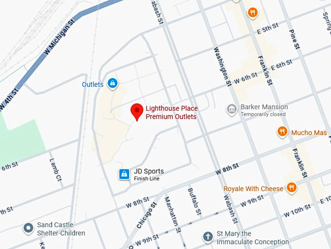 16. lighthouse place premium outlets map