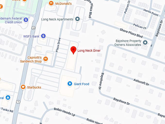 16. long neck diner map