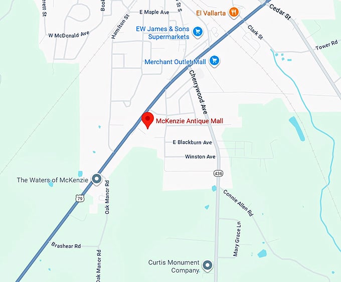 16. mckenzie antique mall map
