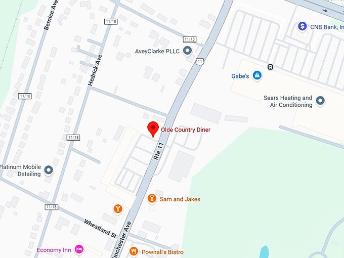 16. olde country diner map