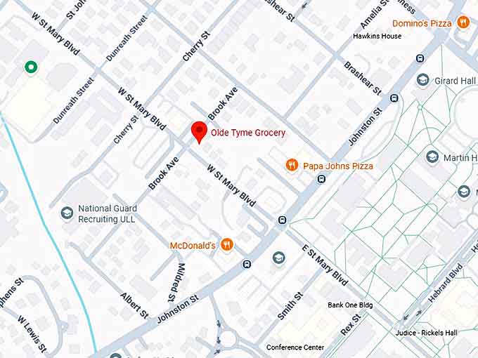 16. olde tyme grocery map