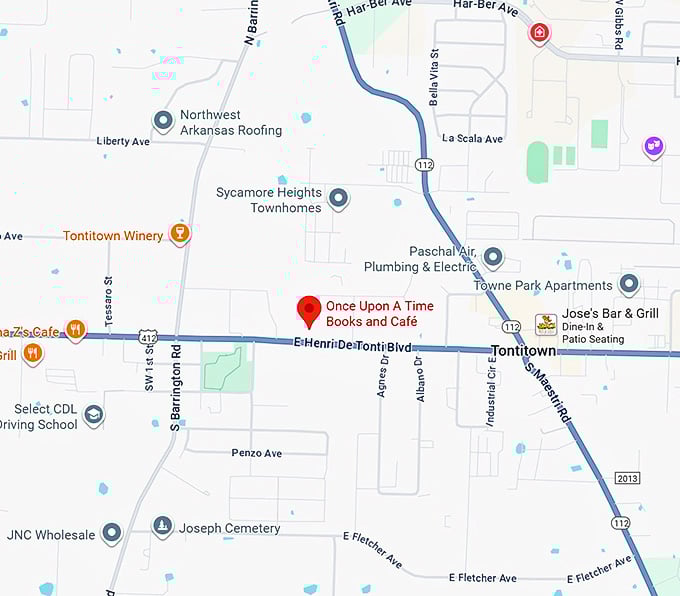 16. once upon a time books and caf&eacute; map