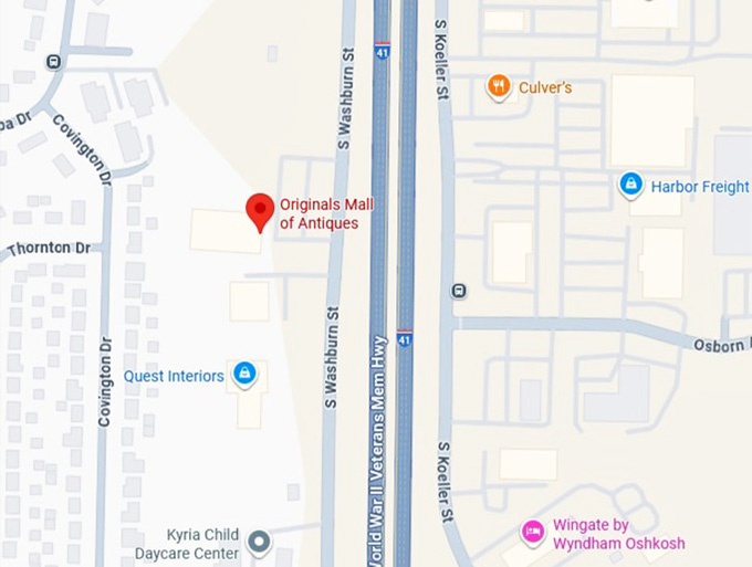16. originals mall of antiques map