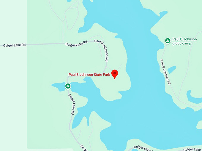 16. paul b johnson state park map