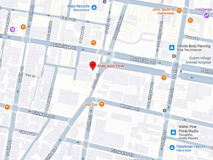 16. philly aids thrift map