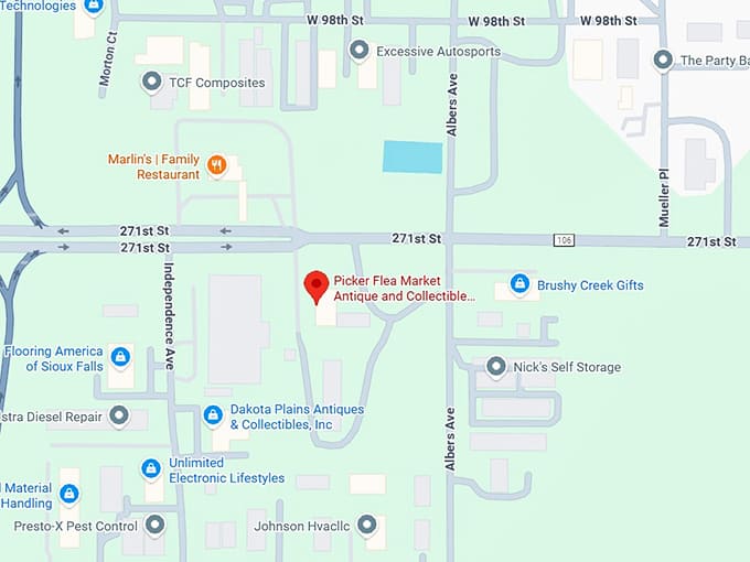 16. picker flea market antique and collectible mall map