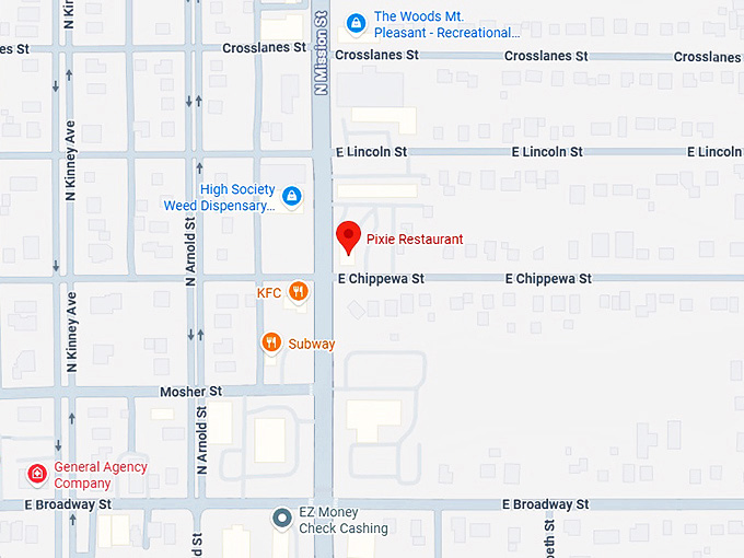 16. pixie restaurant map