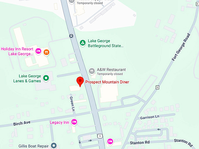 16. prospect mountain diner map