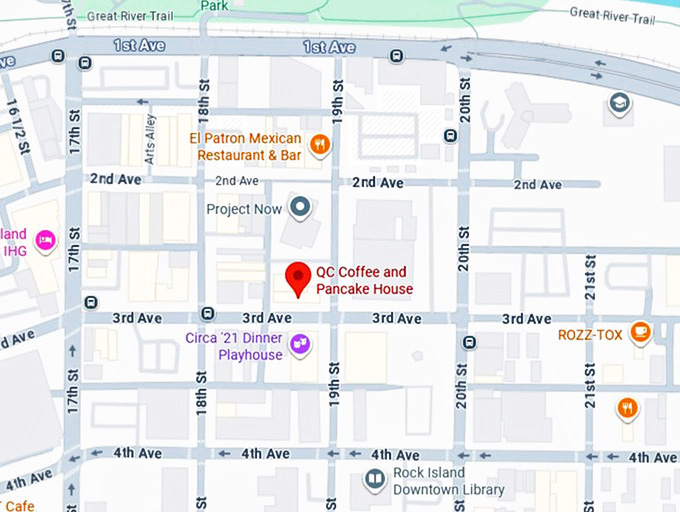 16. qc coffee and pancake house map