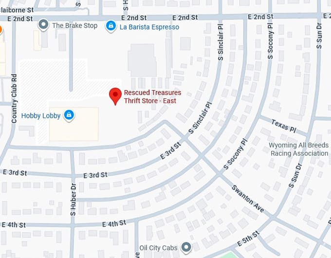 16. rescued treasures thrift store east map