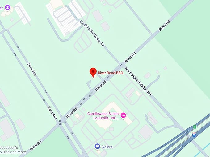 16. river road bbq map