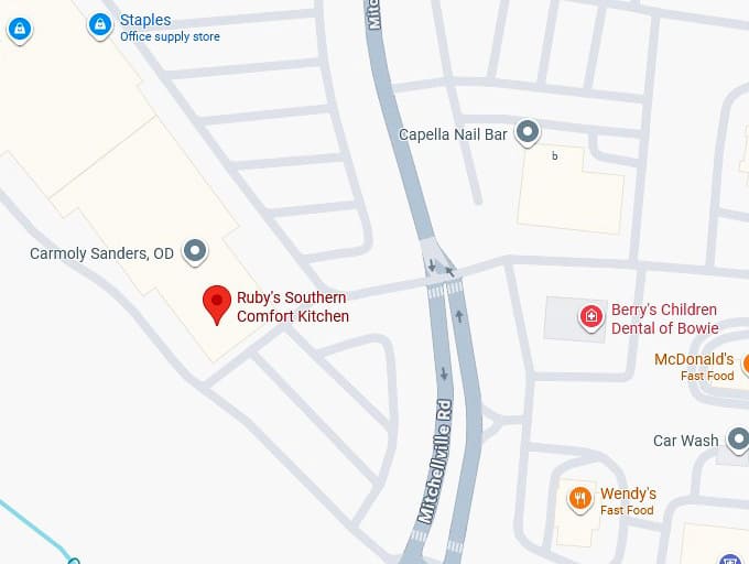 16. ruby's southern comfort kitchen map