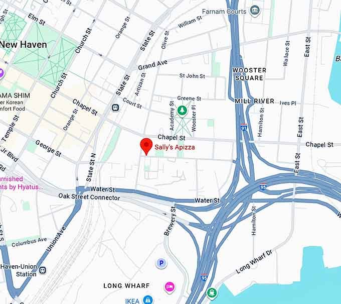 16. sally's apizza map