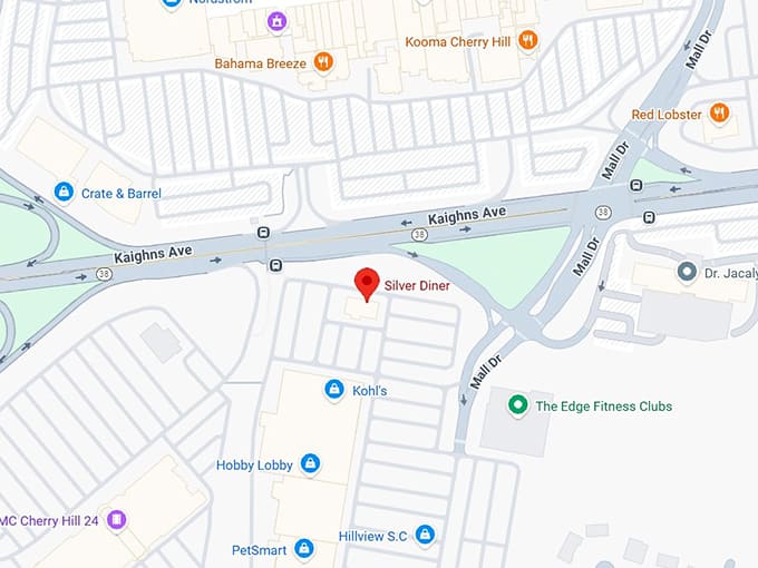 16. silver diner map