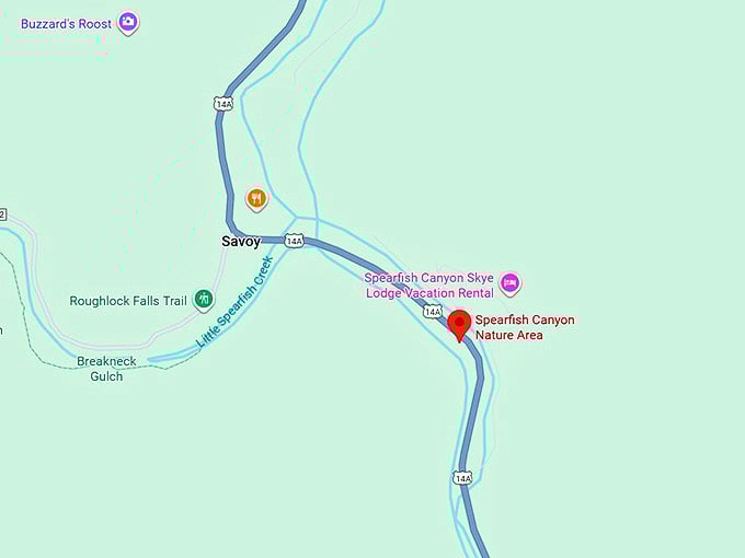 16. spearfish canyon nature area map