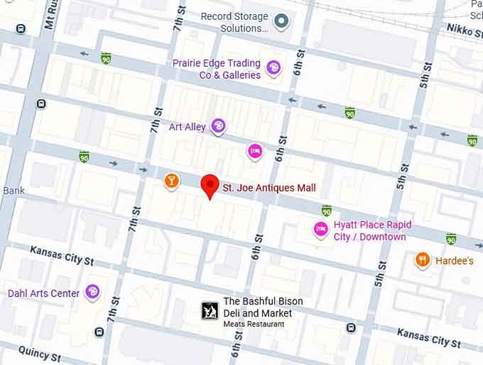 16. st. joe antiques mall map