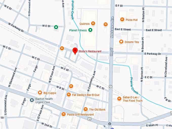 16. stoby's restaurant map