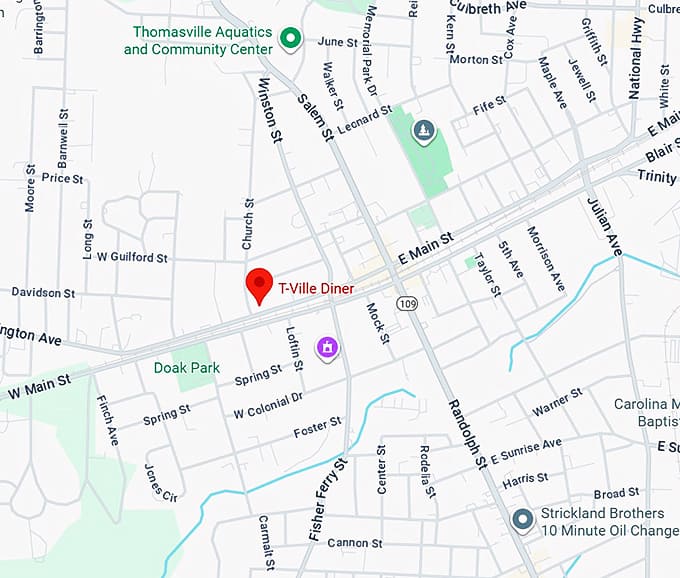 16. t ville diner map