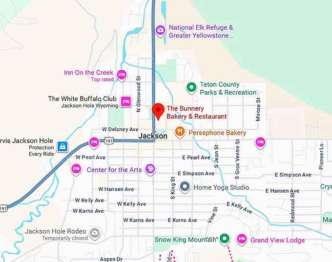  the bunnery bakery & restaurant map