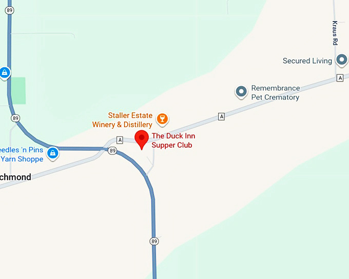 16. the duck inn supper club map