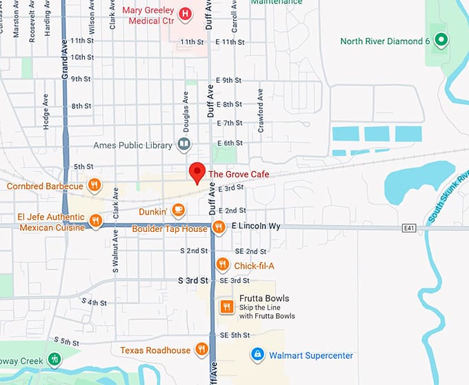 16. the grove cafe map