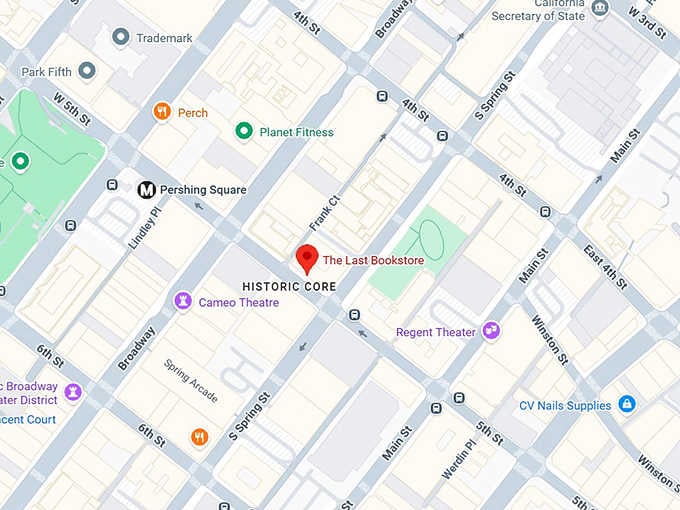 16. the last bookstore map