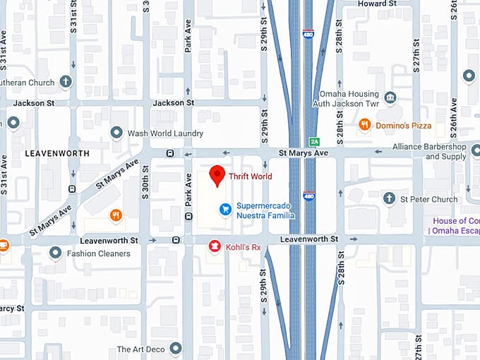 16. thrift world (2901 st marys ave) map