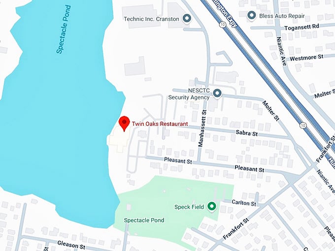 16. twin oaks restaurant map