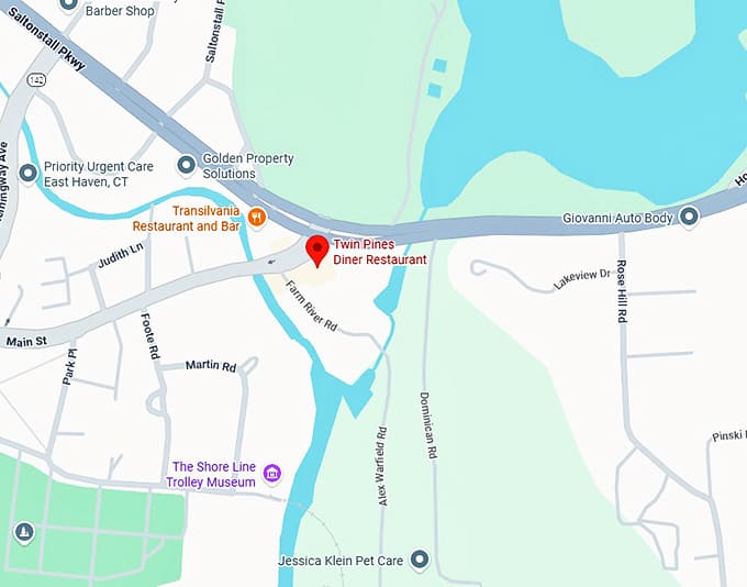 16. twin pines diner restaurant map