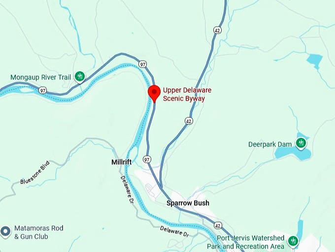 16. upper delaware scenic byway map
