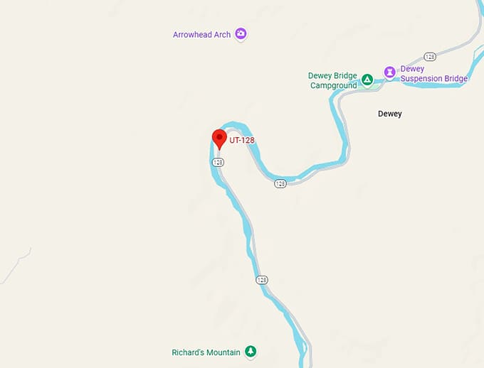 16. utah highway 128 map