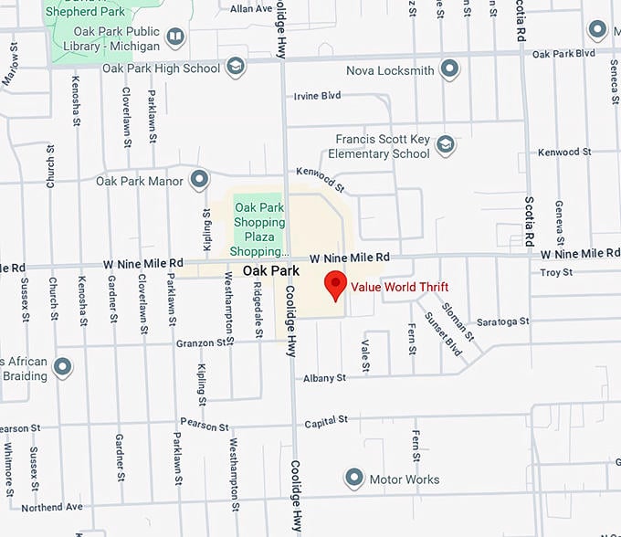 16. value world thrift map