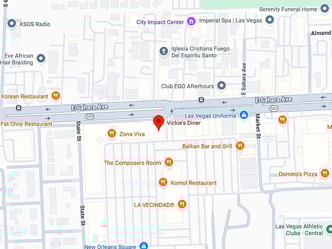 16. vickie's diner map