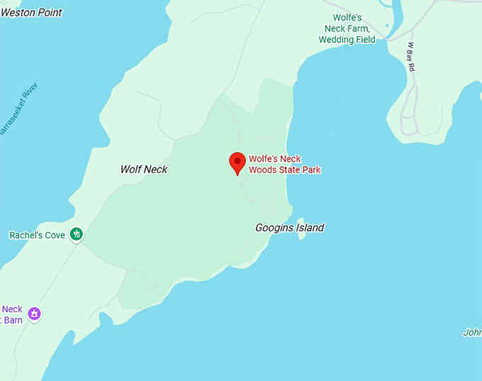 16. wolfe's neck woods state park map