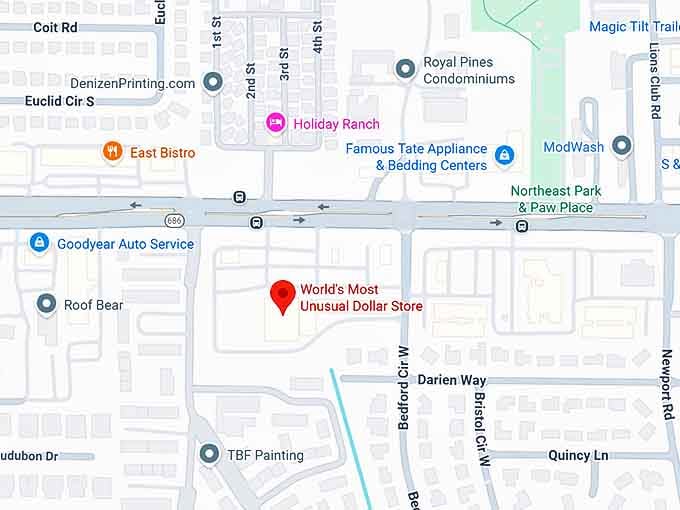 16. world's most unusual dollar store map