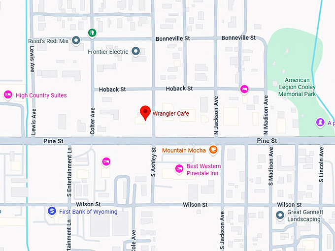 16. wrangler cafe map