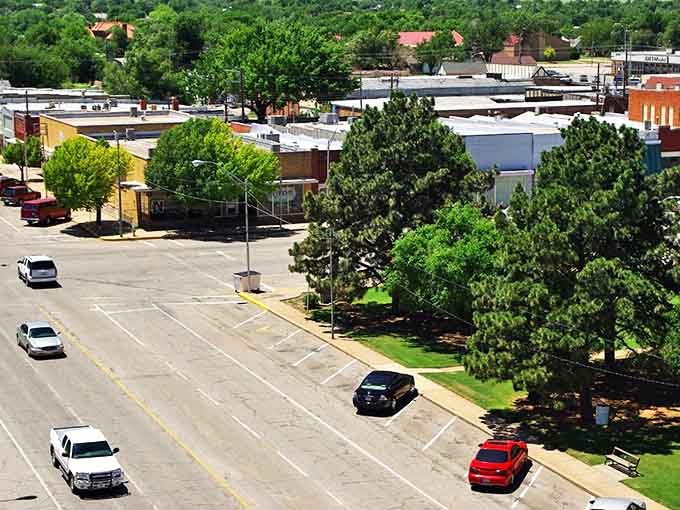 Downtown Alva's wide streets and historic buildings create that perfect small-town atmosphere where everyone has time to chat.