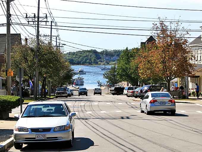 Bristol's streets lead straight to the water, where boats bob gently in the harbor like floating neighbors waiting for a chat.