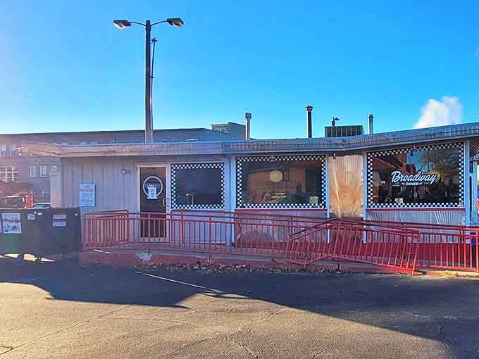 The classic checkered trim of Broadway Diner promises comfort food that'll make your cardiologist wince but your soul sing.