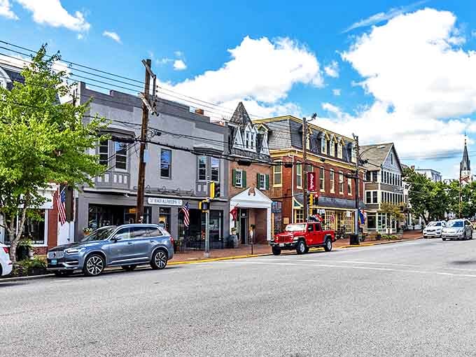 Chestertown's Main Street looks like it was plucked straight from a Norman Rockwell painting. Those brick buildings have stories to tell!